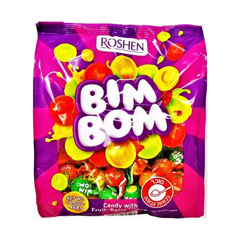 Roshen Bim Bom Hard Candy With Fruit Flavor Filling Kosher And Halal Delicious Flavorful Hard