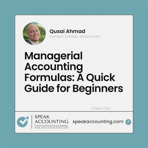 Managerial Accounting Formulas A Quick Guide For Beginners