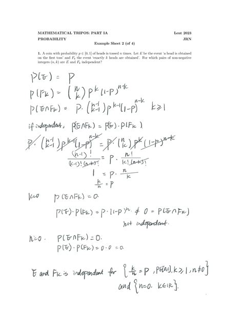 Probability Example 2 Studocu
