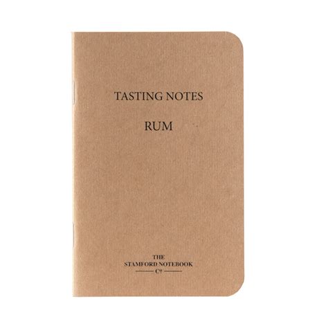 Tasting Notes Rum The Stamford Notebook Co