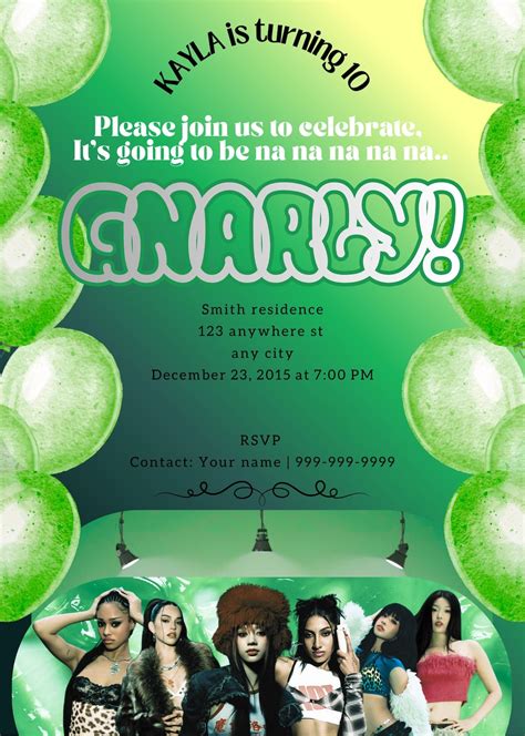 Katseye Theme Birthday Invitation Etsy