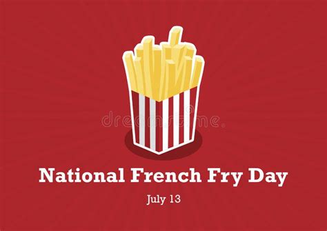 National French Fries Day Vector Stock Vector Illustration Of Event