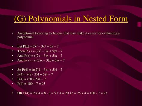 Ppt 16 Solving Polynomial Equations Powerpoint Presentation Free