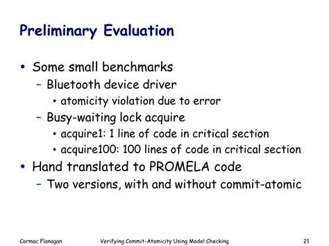 Ppt Verifying Commit Atomicity Using Model Checking Powerpoint