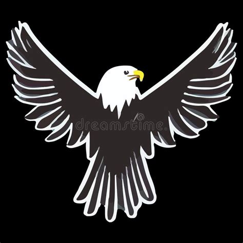Bald Eagle Isolated On White Stock Vector Illustration Of Graphic Emblem 257069949