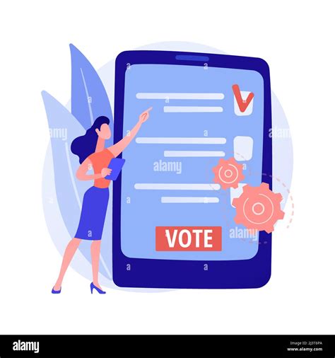 Electronic Voting Abstract Concept Vector Illustration Electronic