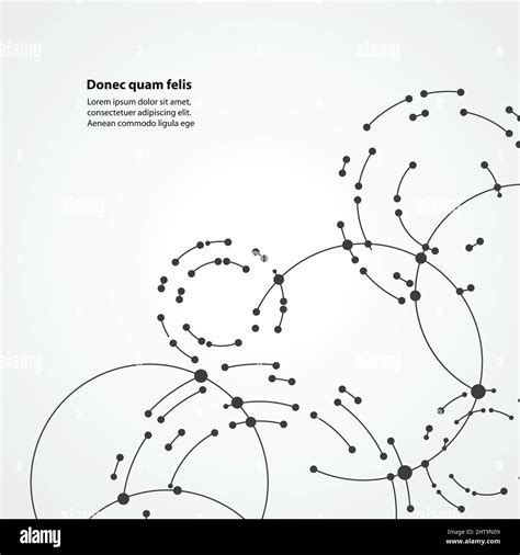 Vector Points Connecting Circles Background Geometric Abstraction