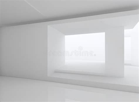Empty White Space Room For Interior Designs Stock Illustration Illustration Of Design Light