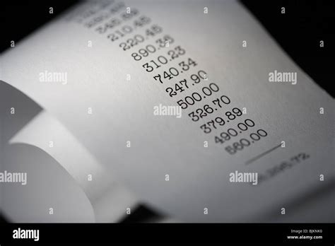 Adding Machine Tape Closeup Hi Res Stock Photography And Images Alamy