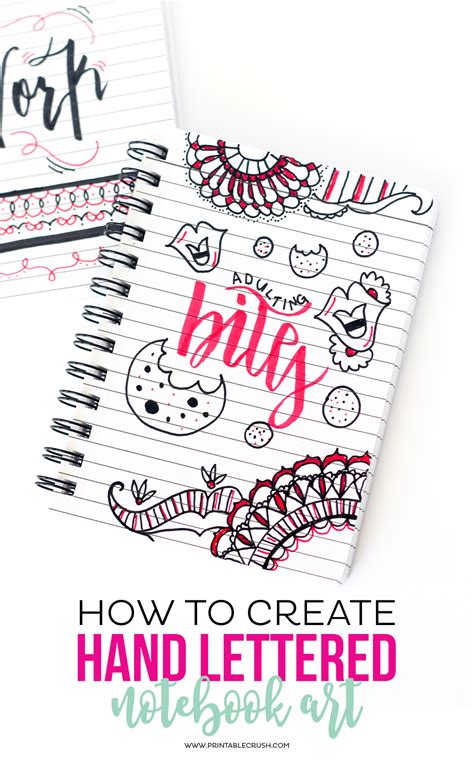 How To Create Hand Lettered Notebook Art Printable Crush