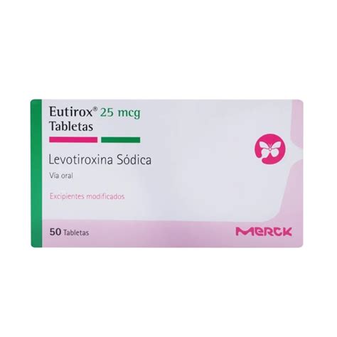 Eutirox 25 Mg Caja X 50 Tabletas Merck Droguería Ética