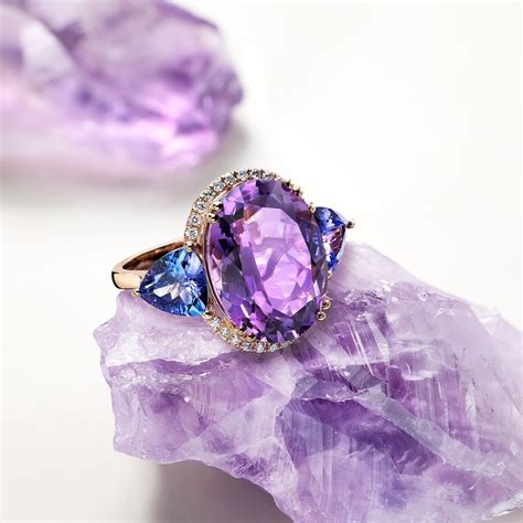 February Birthstone Jewelry Amethyst Necklaces Rings And Earrings