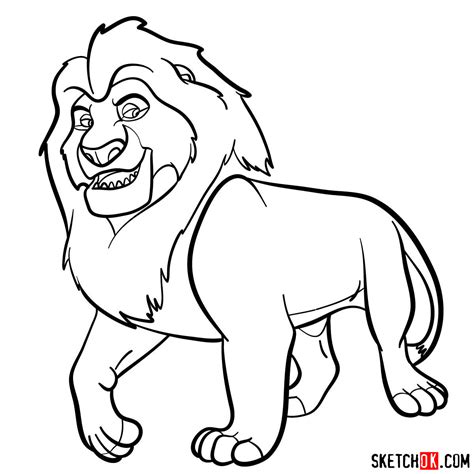 How To Draw The Lion King Characters Sketchok