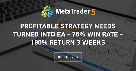 Profitable Strategy Needs Turned Into Ea 76 Win Rate 180 Return 3