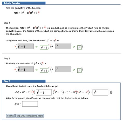 solved tutorial exercise find the derivative of the