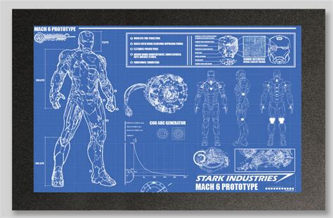 Mark 6 Armor Blueprint Iron Man Suit Iron Man Armor Iron Man Mark 2