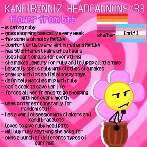 Flower Headcannons [bc Flower X Ruby Is One Of My Comfort Ships