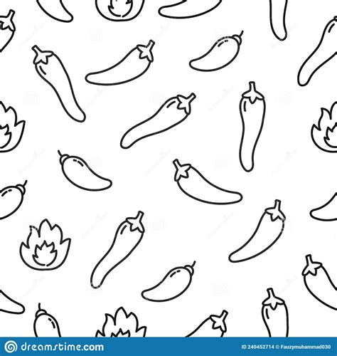 Chili Pattern Cartoon Vector 24410035