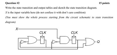 Solved Question Points Write The State Transition And Chegg