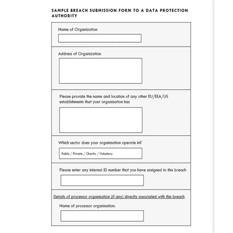 Personal Data Breach Notification Template Dpo Solutions