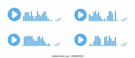 Recording Audio Message Template Ui Element Stock Vector Royalty Free