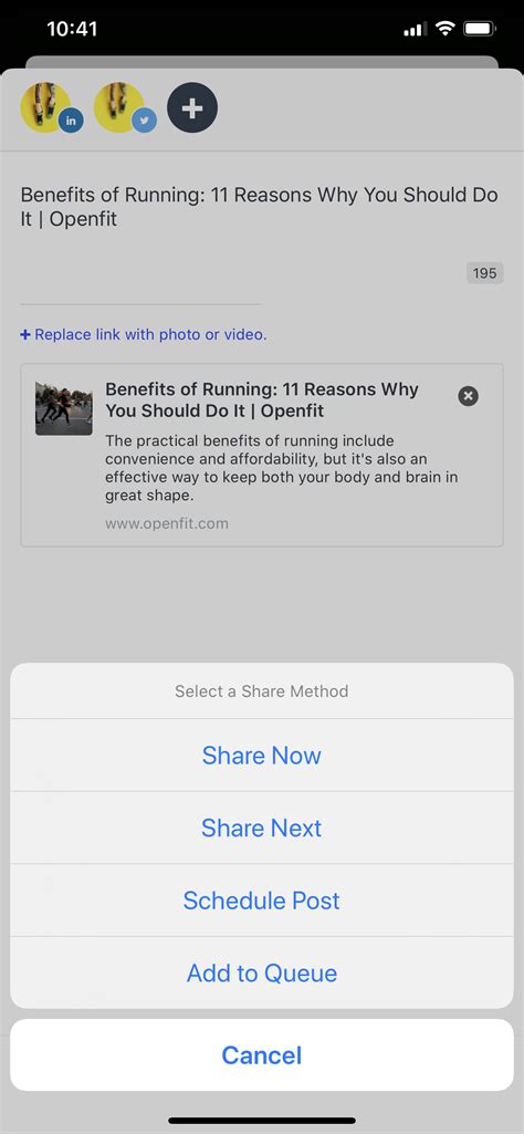 saving ideas and sharing content using the buffer mobile extension