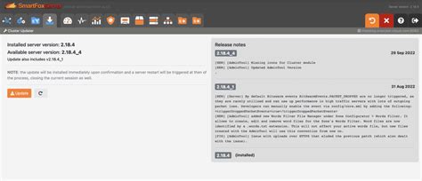Overcast Documentation Cluster Software Updates