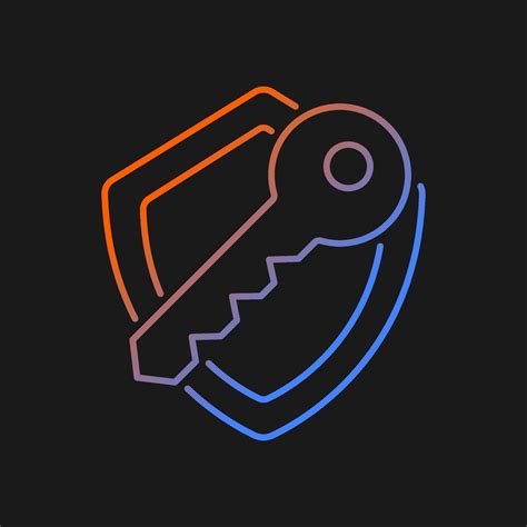 Encryption Key Gradient Vector Icon For Dark Theme Data Stealing