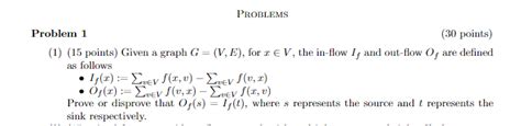 solved 1 15 points given a graph g v e for x∈v the