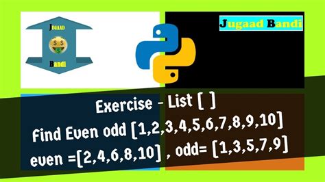 Exercise Find Even Number And Odd Number Python Tutorial YouTube