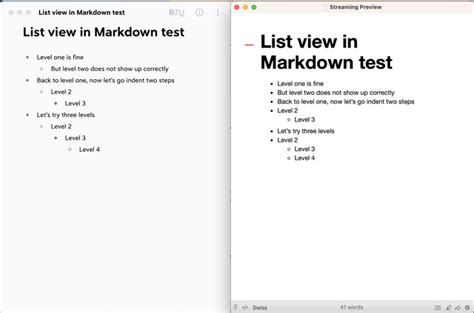 Levels In Lists Does Not Indent Properly In Markdown Eksport Rbearapp