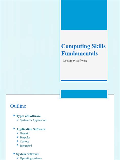 lecture 9 software pdf operating system application software