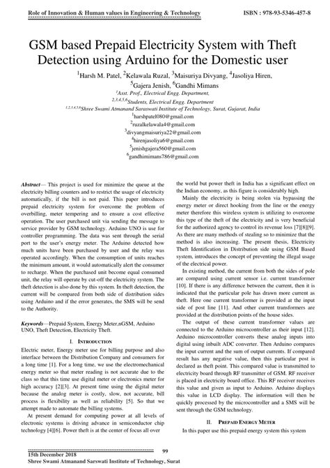 pdf gsm based prepaid electricity system with theft detection using