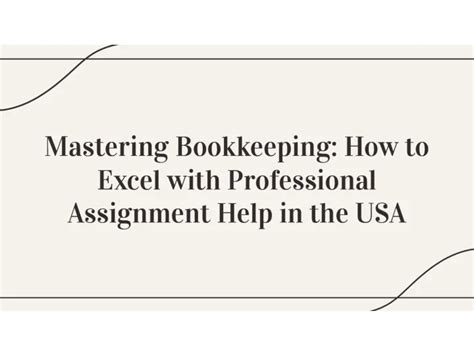 Ppt Bookkeeping Assignment In The Usa Powerpoint Presentation Free Download Id12332512