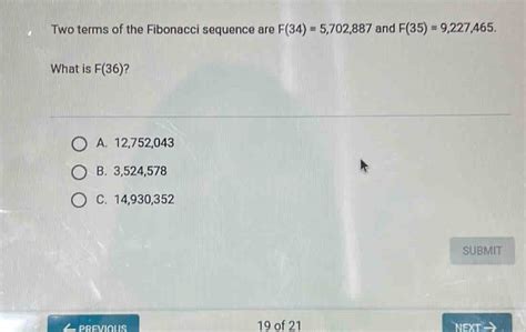 Two Terms Of The Fibonacci Sequence Are F345702887 And F35