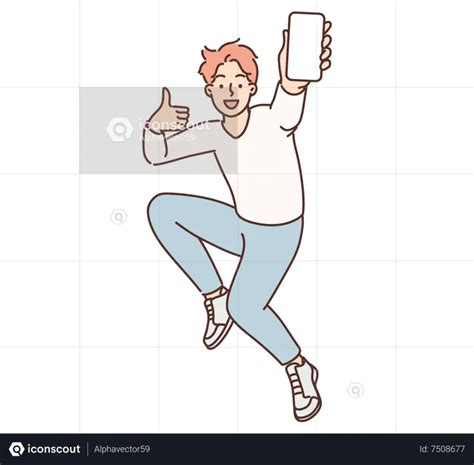 Best Boy Showing Mobile Screen Illustration Download In Png And Vector Format