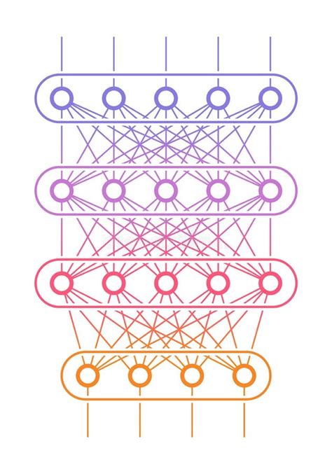 Neural Network Artificial Intelligence Concept Computer Neuron Net Stock Vector Illustration