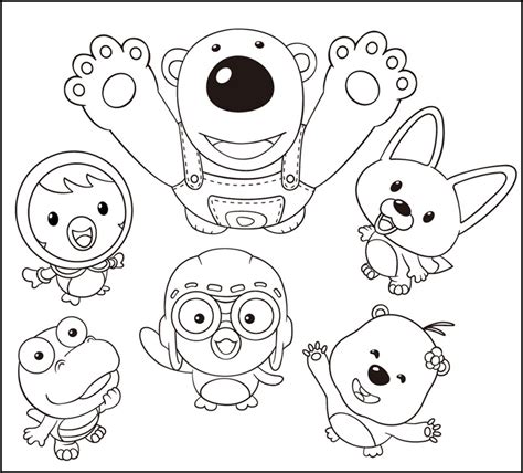 뽀로로 색칠공부 도안모음 네이버 블로그