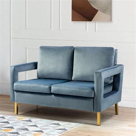 Velvet Square Arm Loveseat Upholstery Fabric Sofa Upholstery Sofa Set