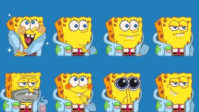 Spongebob Portrait Diferent Poses By Rodriog On Deviantart