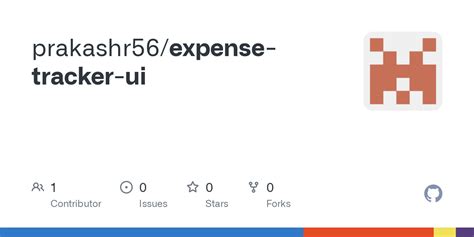 GitHub Prakashr Expense Tracker Ui