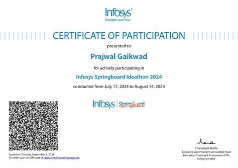 Prajwal Gaikwad On Linkedin Infosysspringboard Ideathon2024 Innovation Continuouslearning