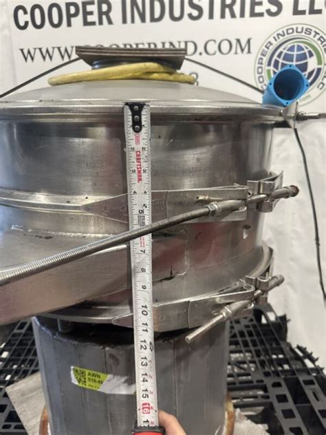 Item 2741 24” Sweco Single Deck Screener Sifter Stainless Used Cooper Industries Llc