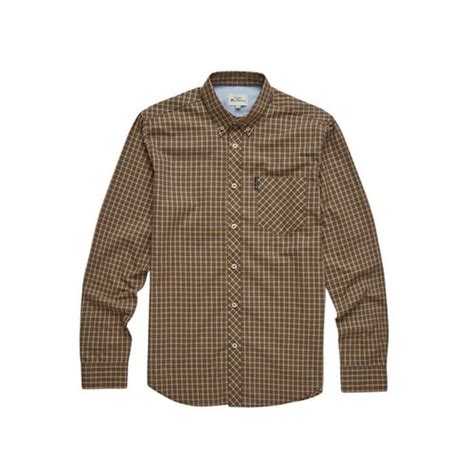 Microcheck Long Sleeved Shirt Sand Sherrys