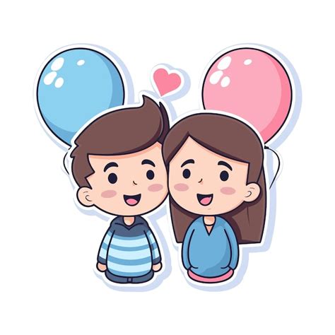 Adesivo De Revela O Do Sexo Do Beb Vetor Premium