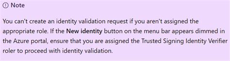 Cannot Start Identity Validation Under Trusted Signing Account Microsoft Qanda