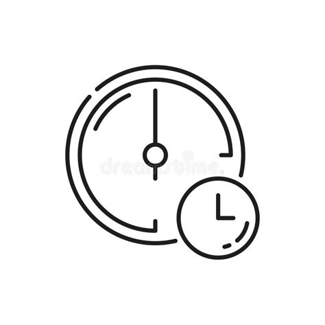 Alarm Stopwatch Isolated Clock Timer Outline Icon Stock Vector Illustration Of Symbol Design