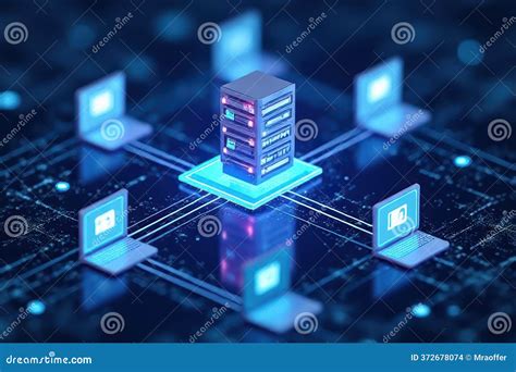 Proxy Server Icon With Computers Vector Illustration Cartoondealer