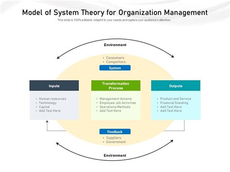 Model Of System Theory For Organization Management Presentation Powerpoint Templates Ppt