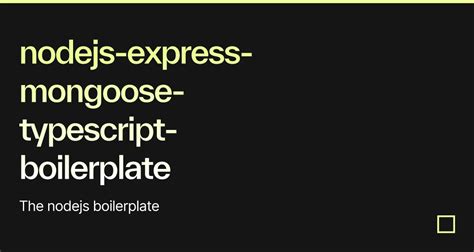 Nodejs Express Mongoose Typescript Boilerplate Codesandbox